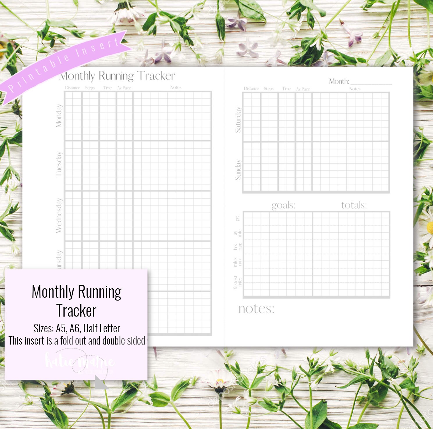 Running Tracker, Printable - Customizable - Etsy