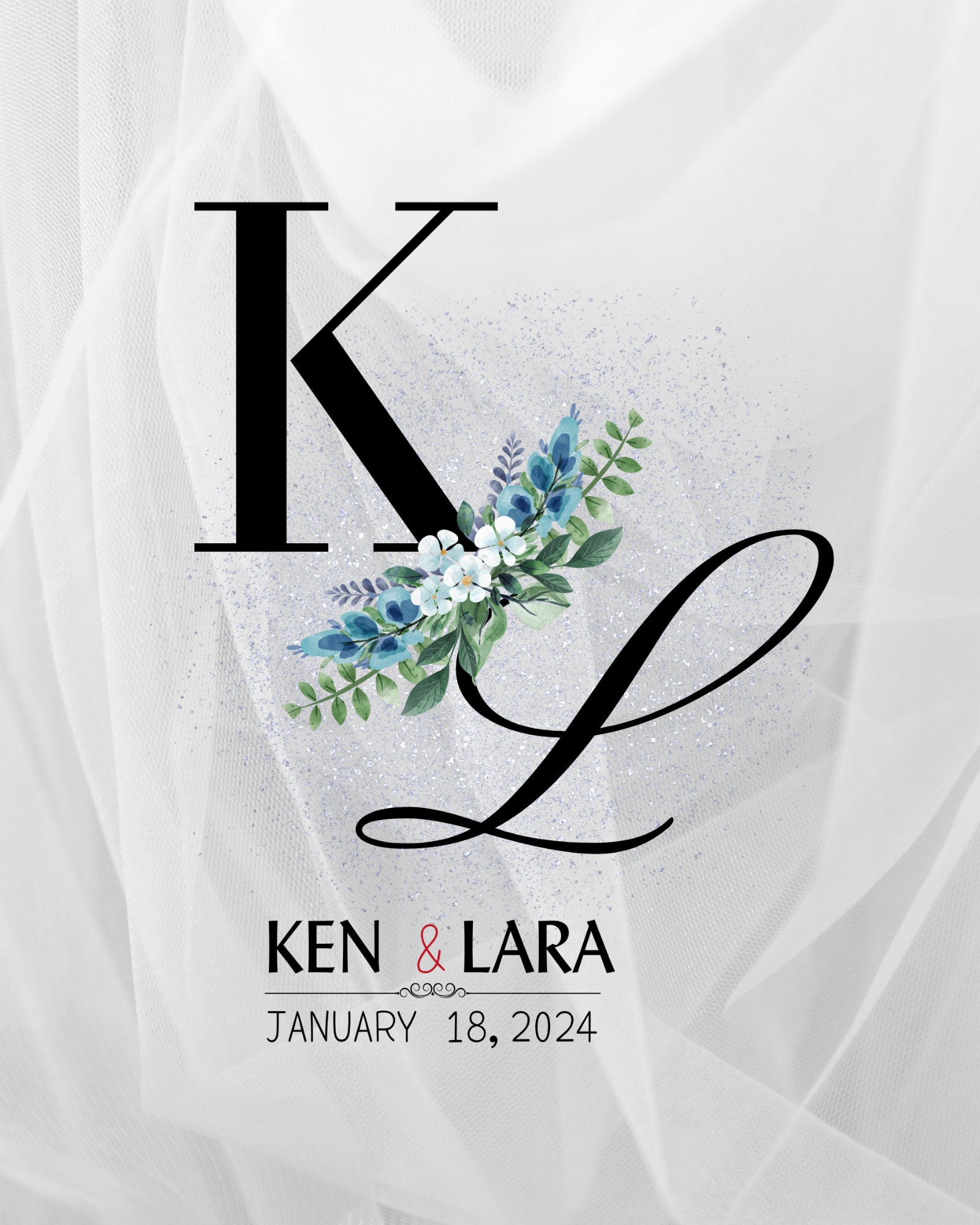 Personalized Dance Floor Monogram Design for Wedding Reception Wedding ...