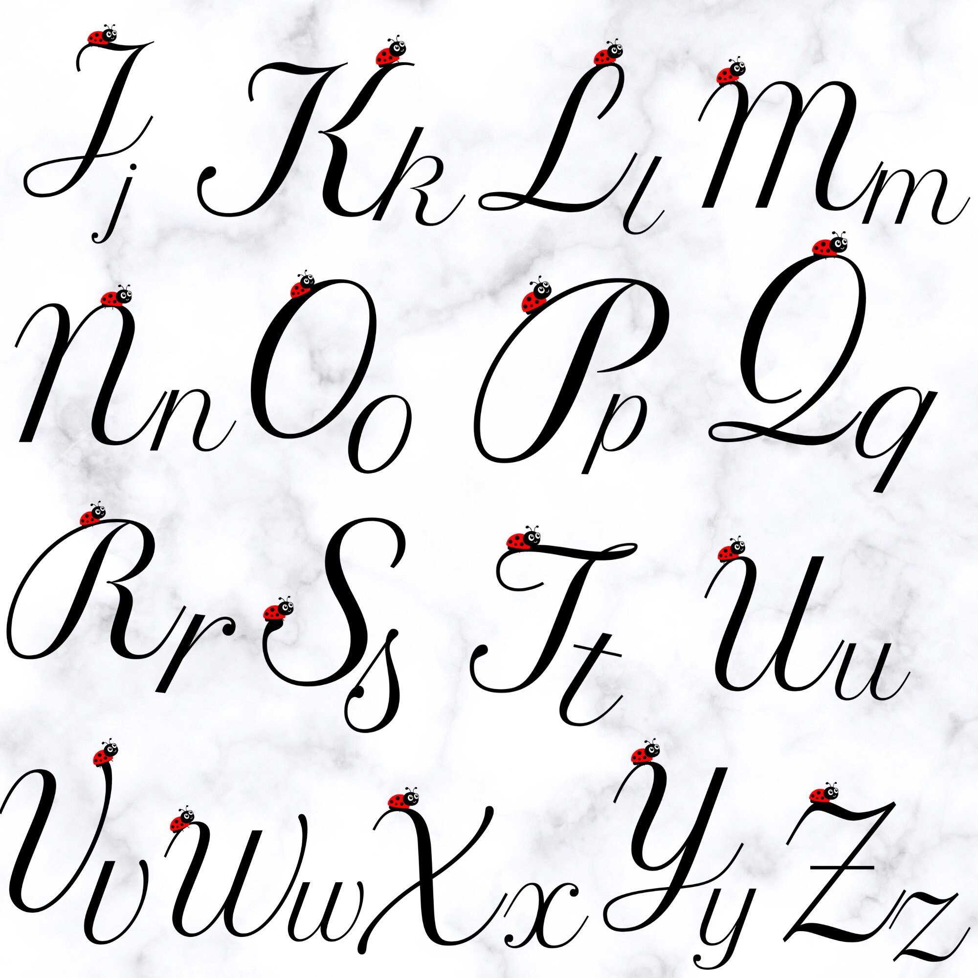 Alphabet Cursive Monogram Svg Silhouette Clipart Cricut - Etsy