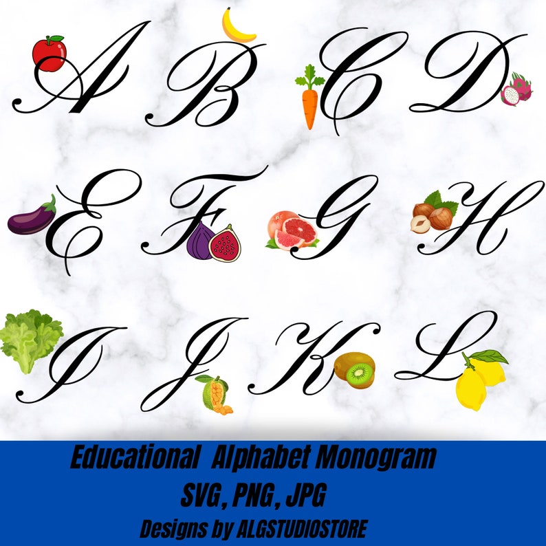 Font Script Educational Script Alphabet Svg for Kids Learning in Print ...