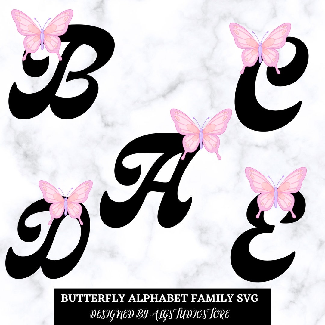 Butterfly-themed Fancy Typography SVG File for Cricut Creation Stunning ...