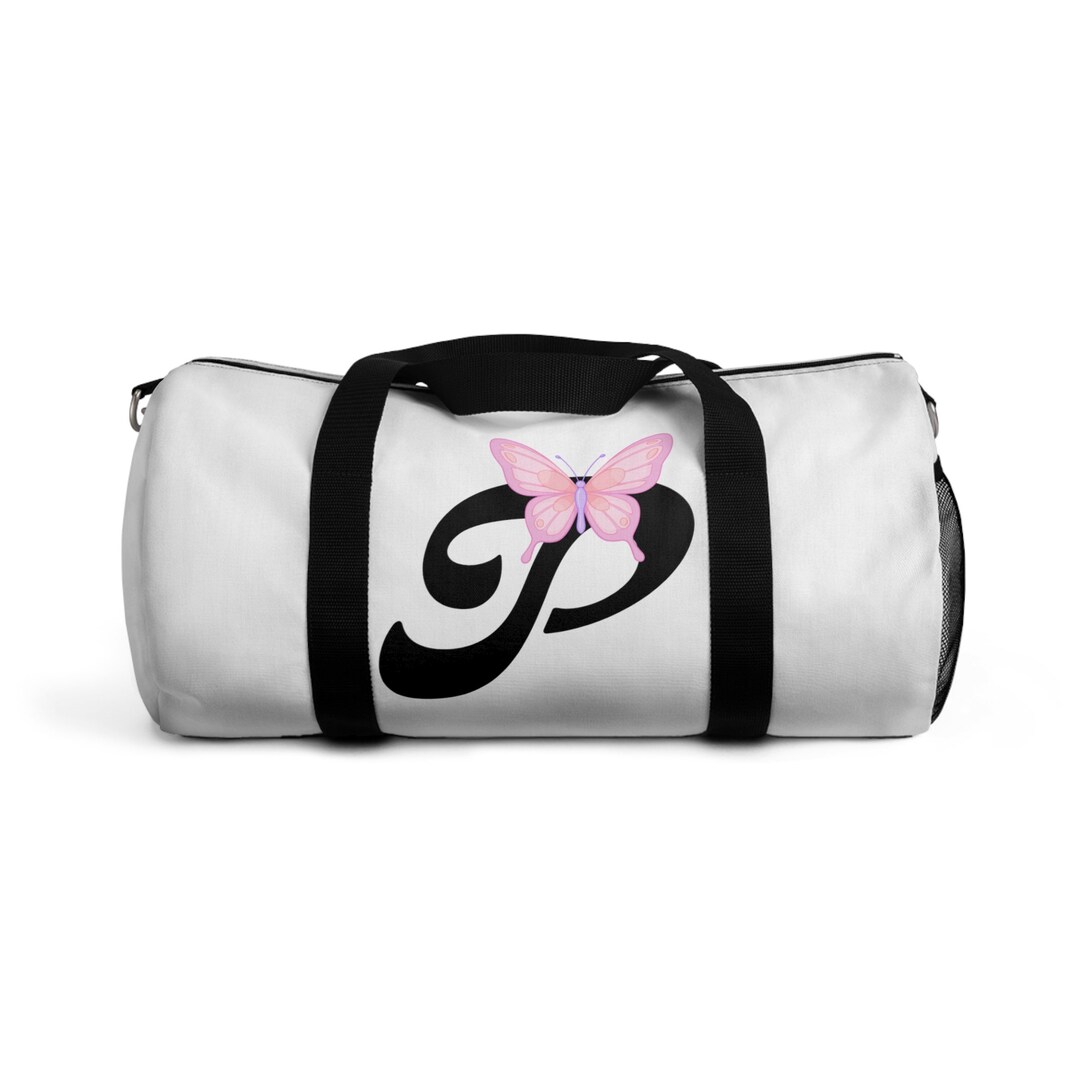 Cute Butterfly Letter Initial P Name Duffel Bag Personalized ...