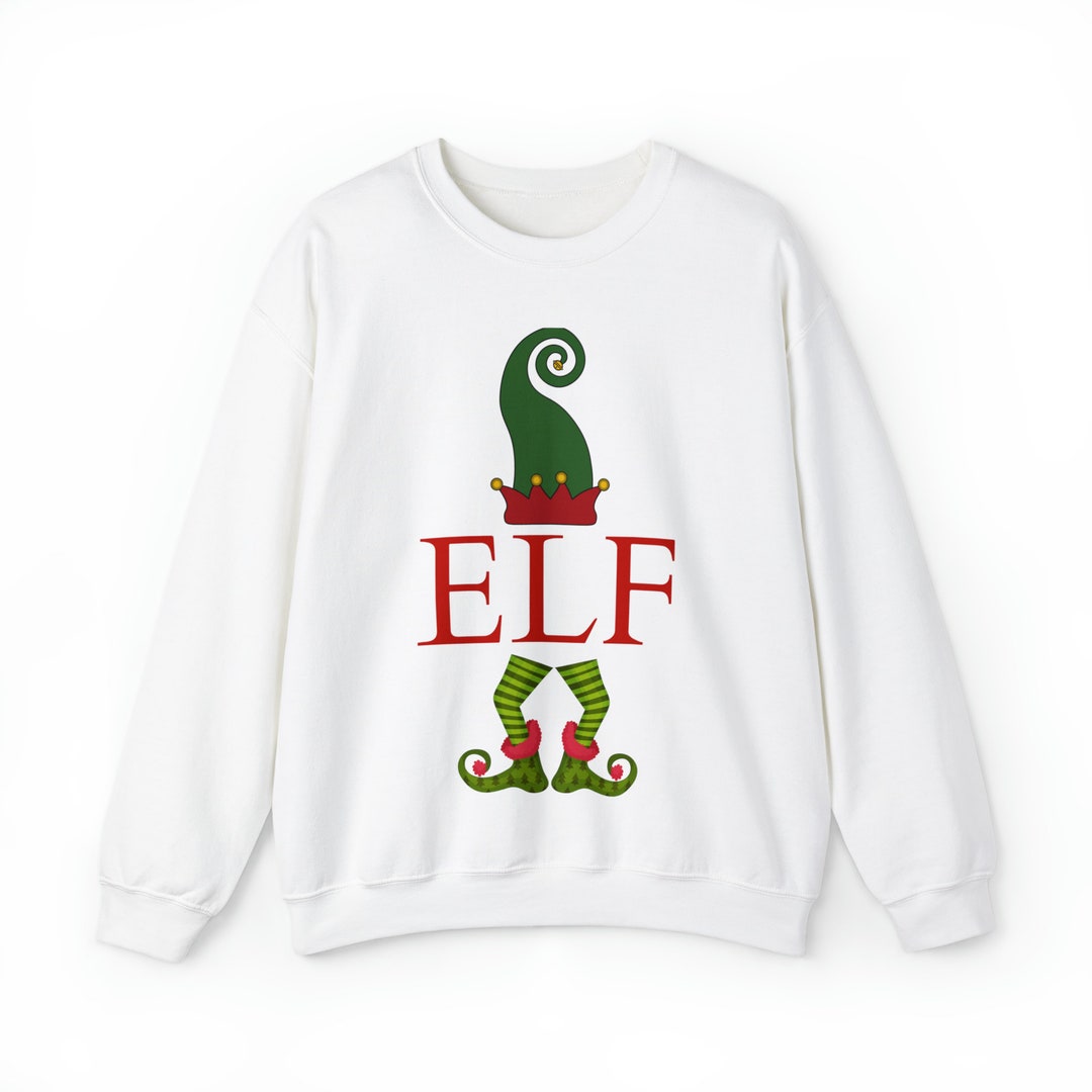 Custom Elf Christmas Ugly Sweater Crewneck Sweatshirt Ugly Sweater ...