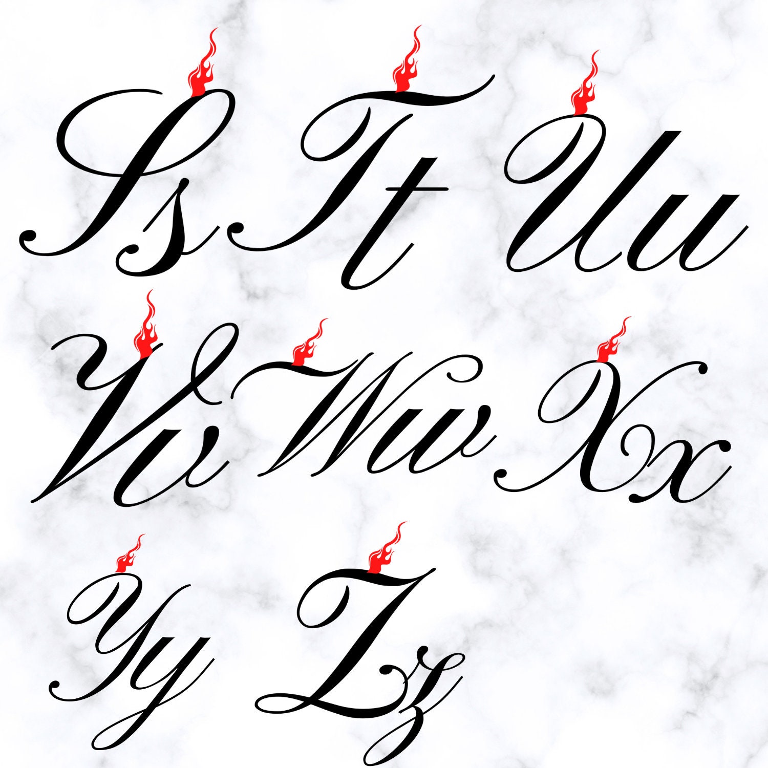 Modern Script Font Svg Monogram for Teaching Personalized - Etsy