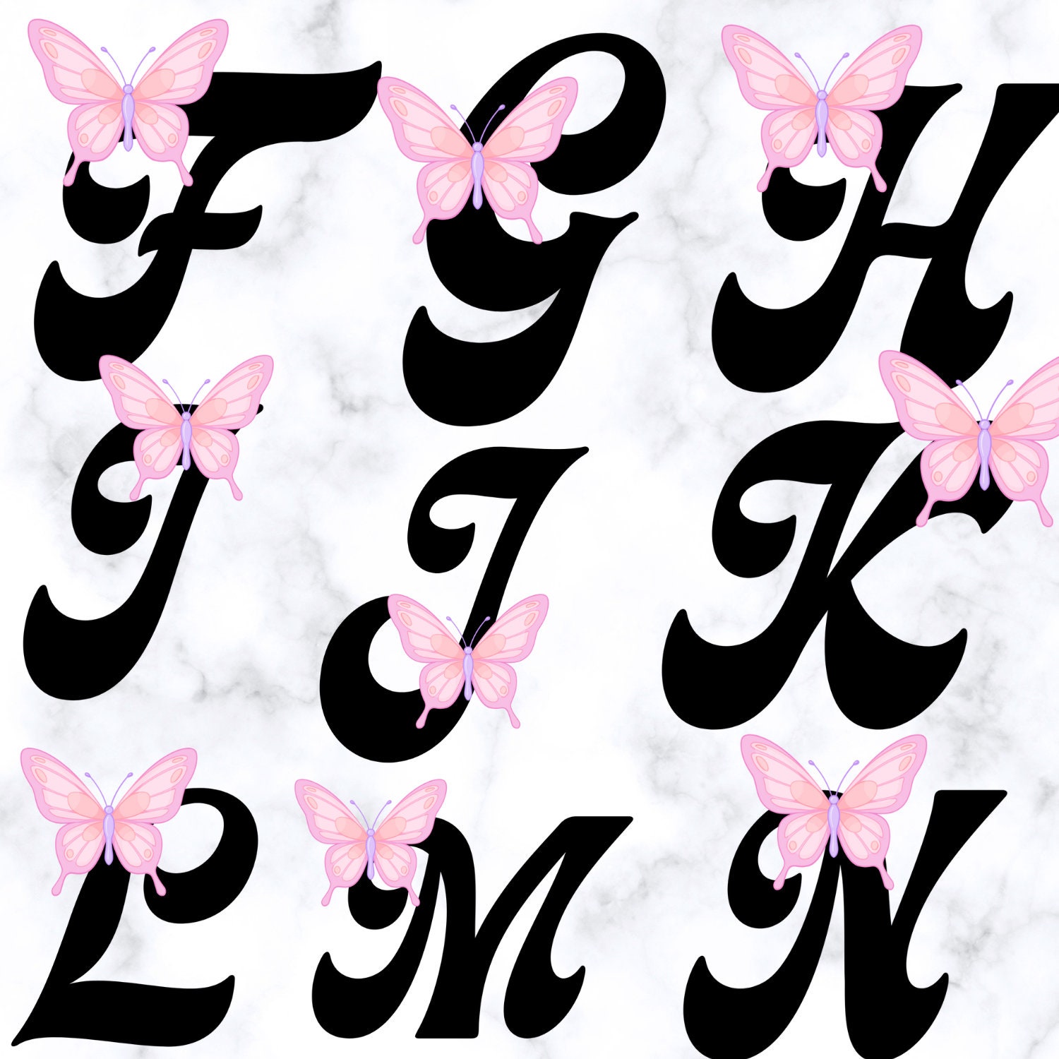 Butterfly-themed Fancy Typography SVG File for Cricut Creation Stunning ...