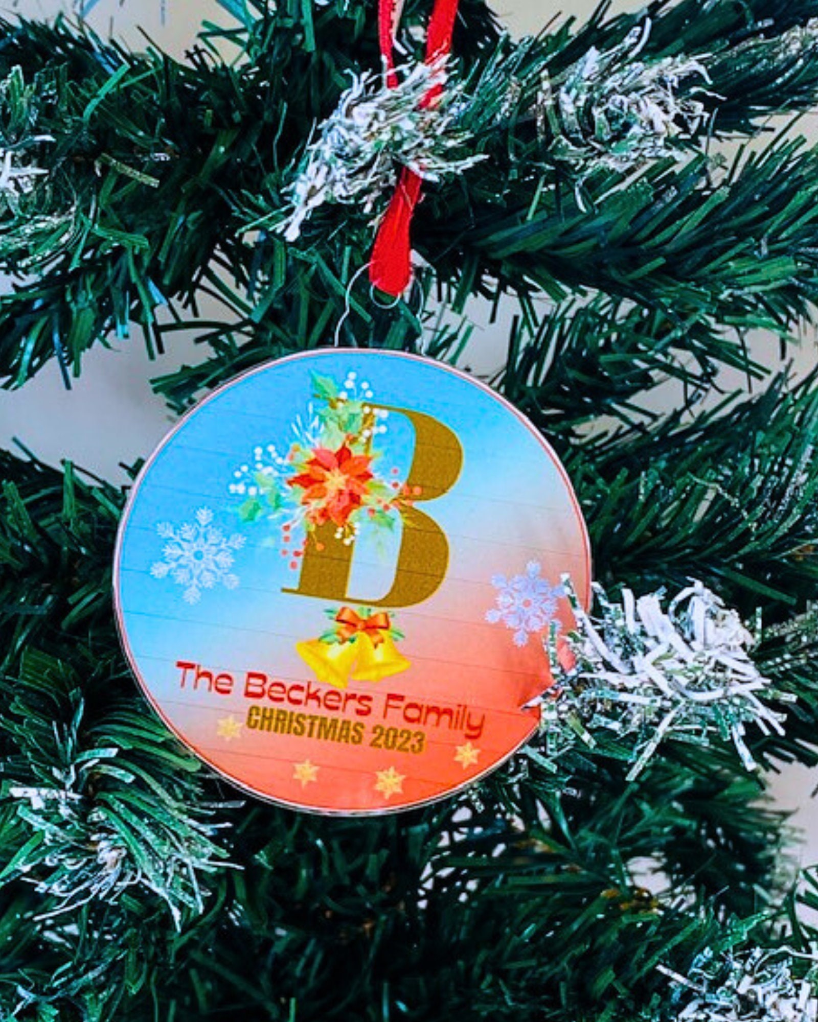 Baby First Christmas Tree Decoration Personalized Gift Customizable ...