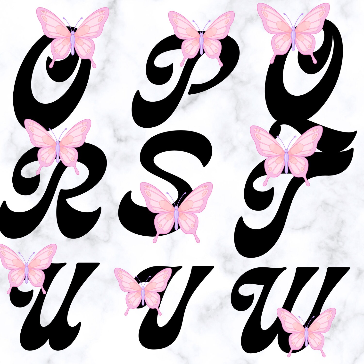 Butterfly-themed Fancy Typography SVG File for Cricut Creation Stunning ...