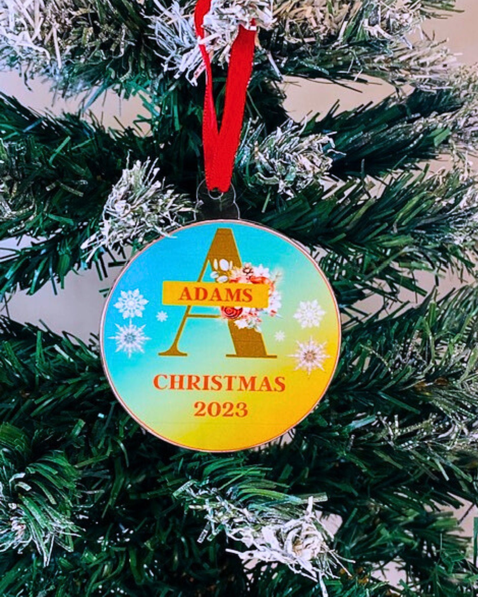 Baby First Christmas Tree Decoration Personalized Gift Customizable ...