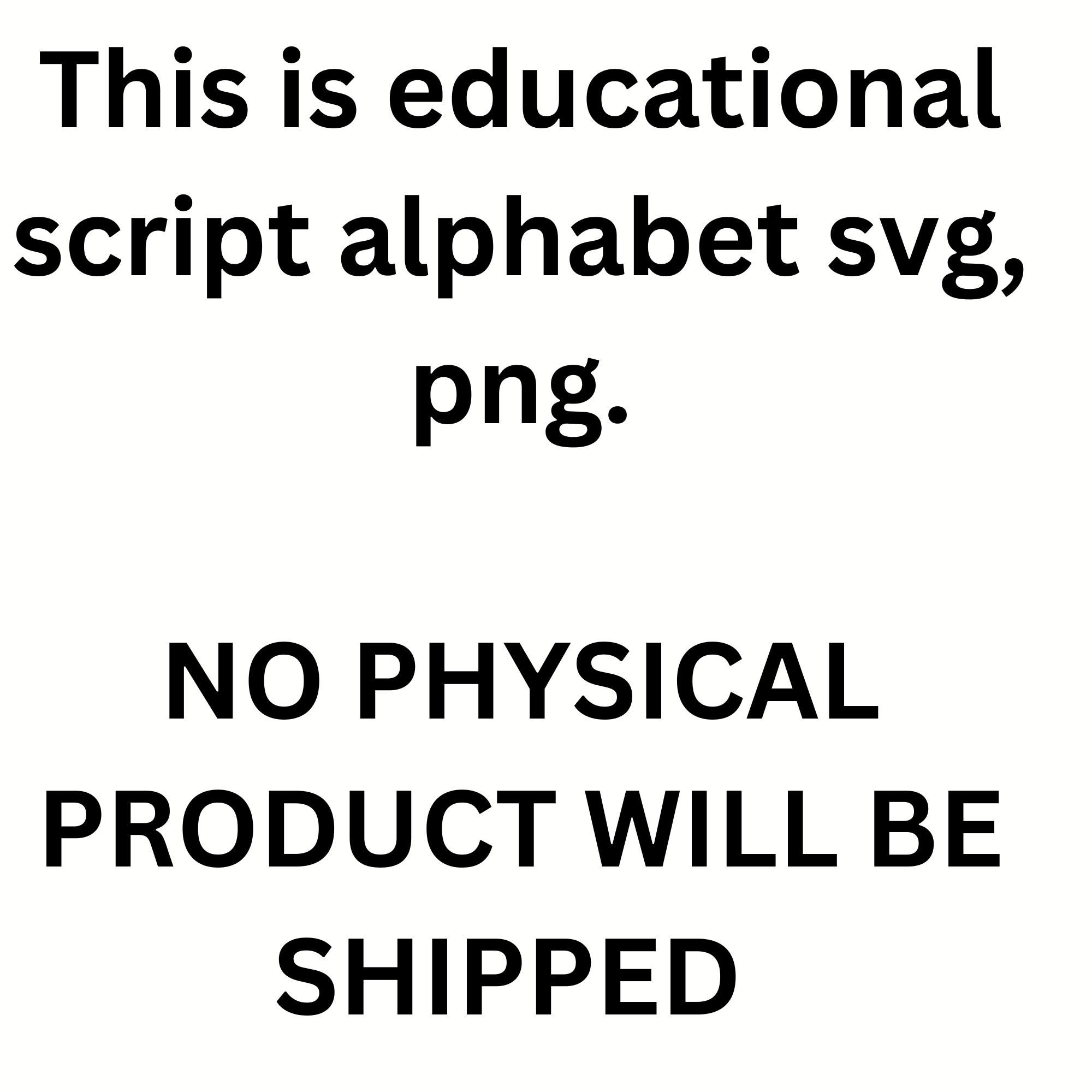 Decorative Script Lettering Digital Files Elegant Script Alphabet ...