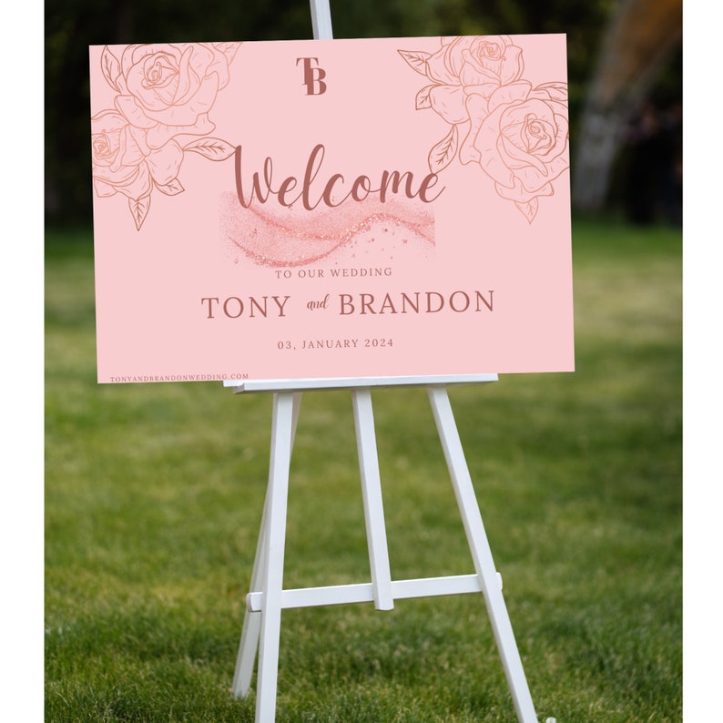 Printable Rose Gold Wedding Stationery Bundle DIY Rose Gold Wedding ...