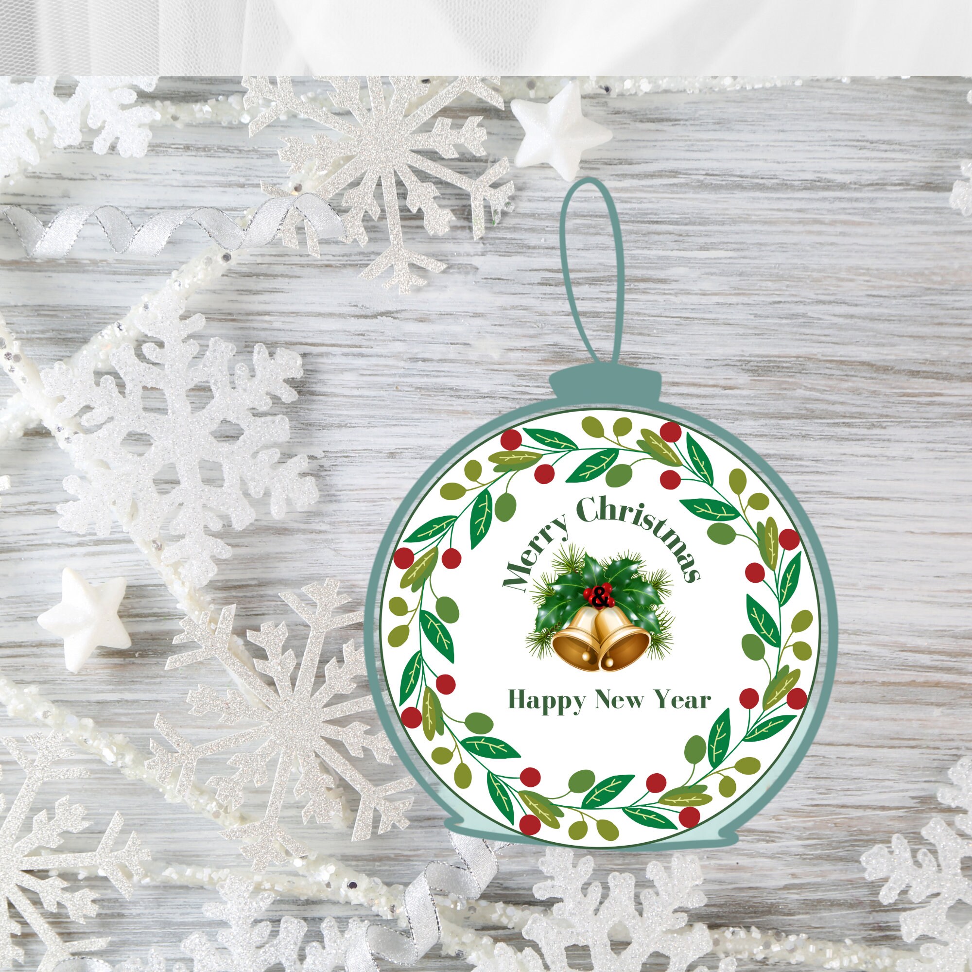 Printable Christmas Ornament Templates SVG Cutting Files for Holiday ...