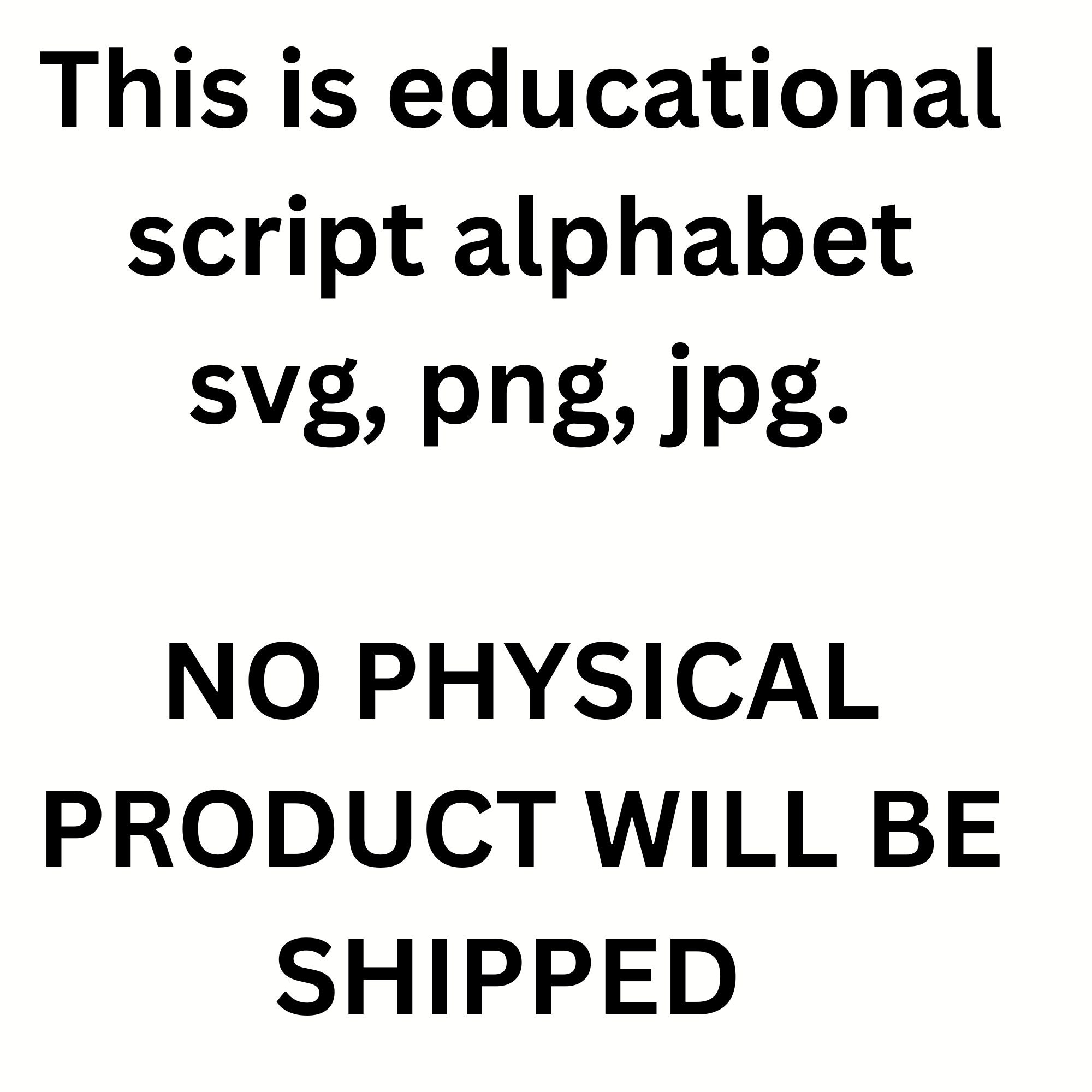 Font Script Educational Script Alphabet Svg for Kids Learning in Print and Cut Fles. - Etsy