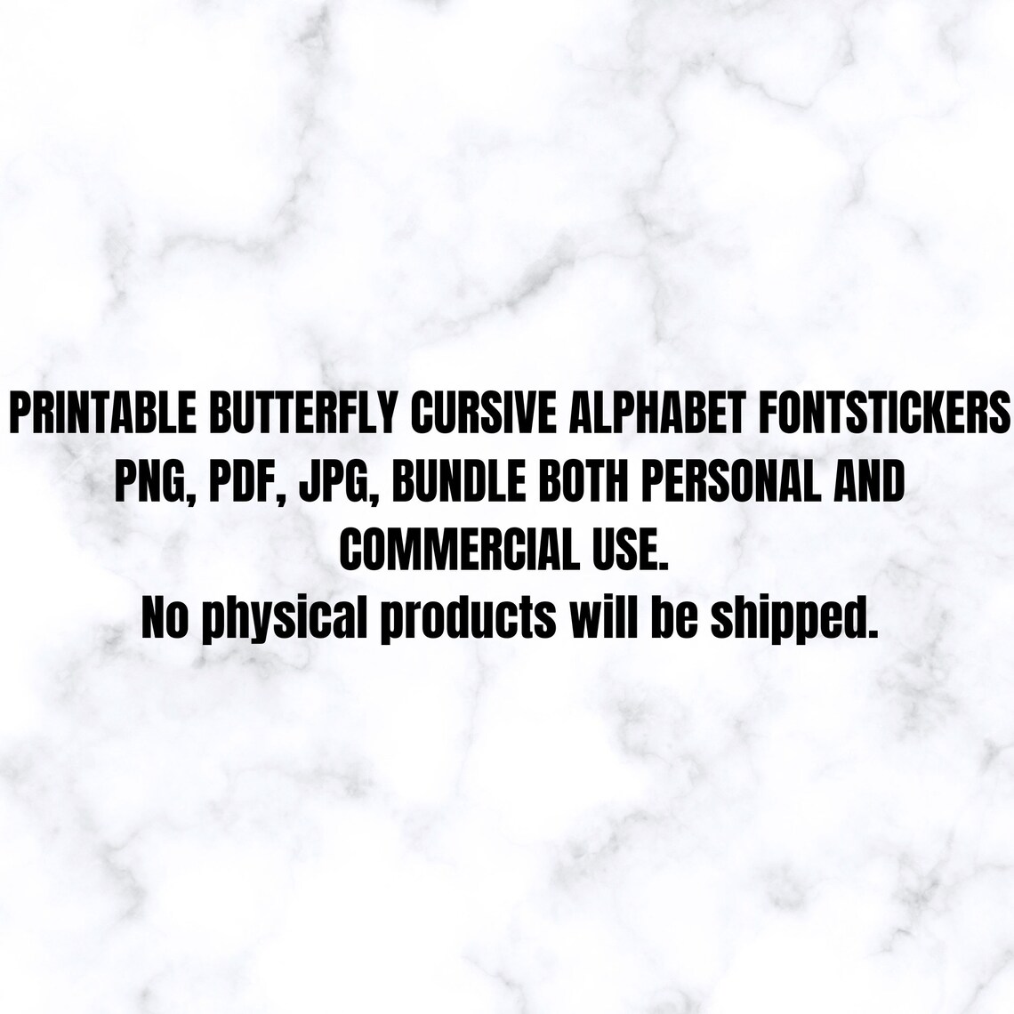 Printable Butterfly Cursive Alphabet Stickers Png Pdf Jpg - Etsy