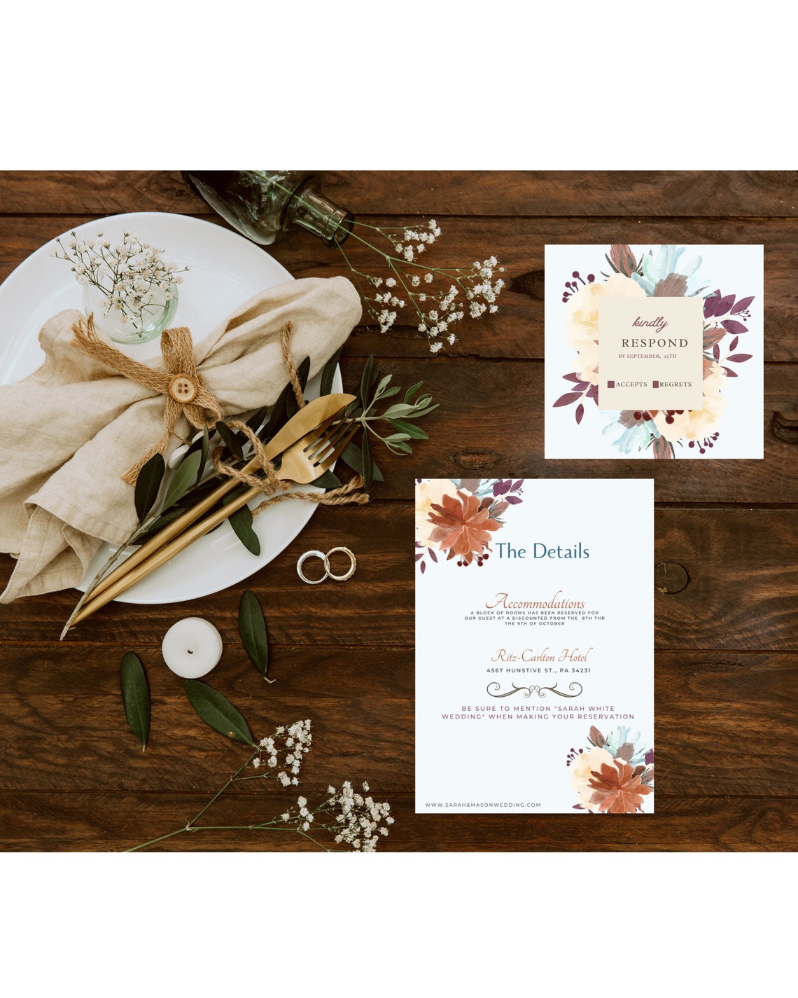 Printable Boho Wedding Invitation Template Bohemian-inspired - Etsy