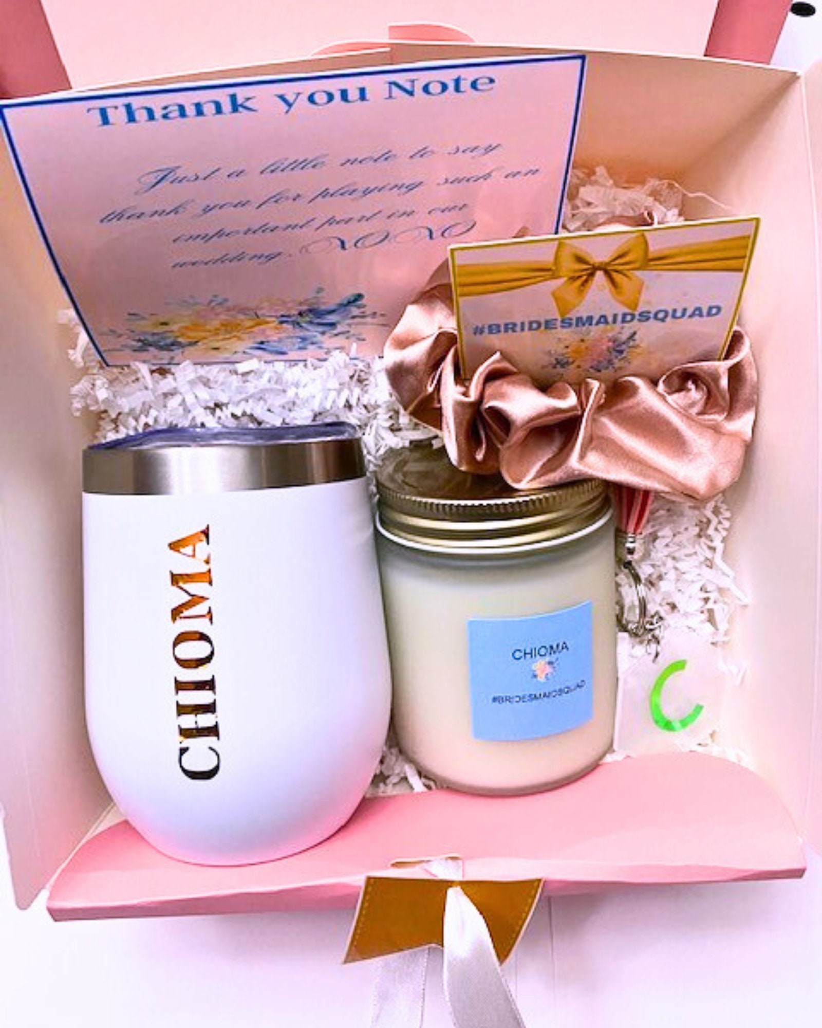 Handmade Personalized Candle and Keychain for Bridesmaids - Etsy