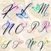 Cursive Alphabet Letter Nursery Room Decor for Cricut Projects ...