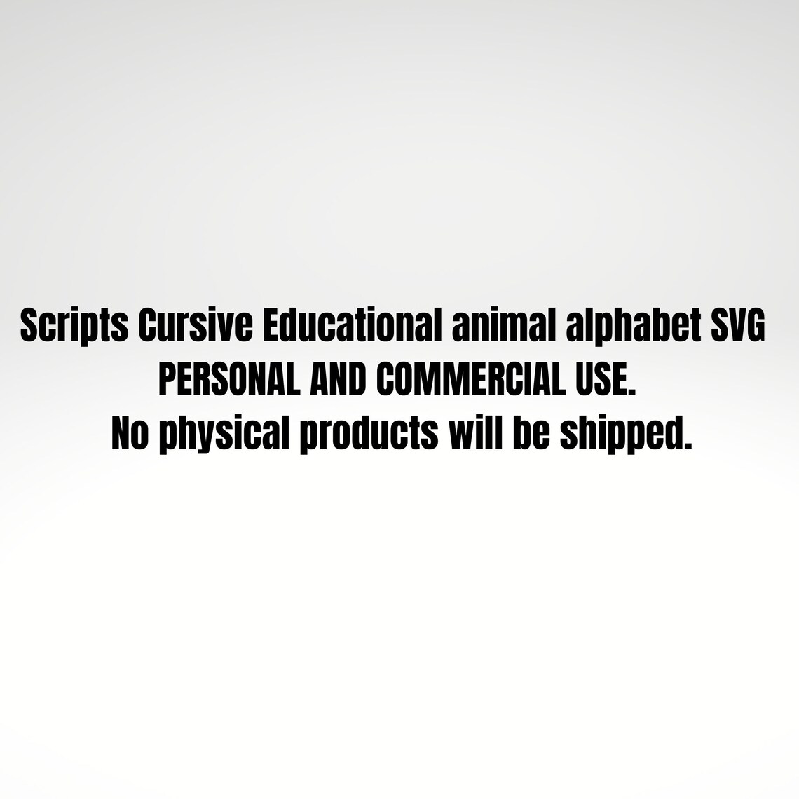 Animal Script Cursive Education Alphabet SVG - Etsy