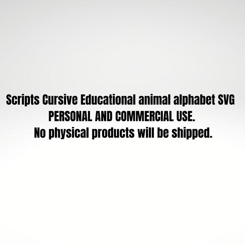 Animal Script Cursive Education Alphabet SVG - Etsy