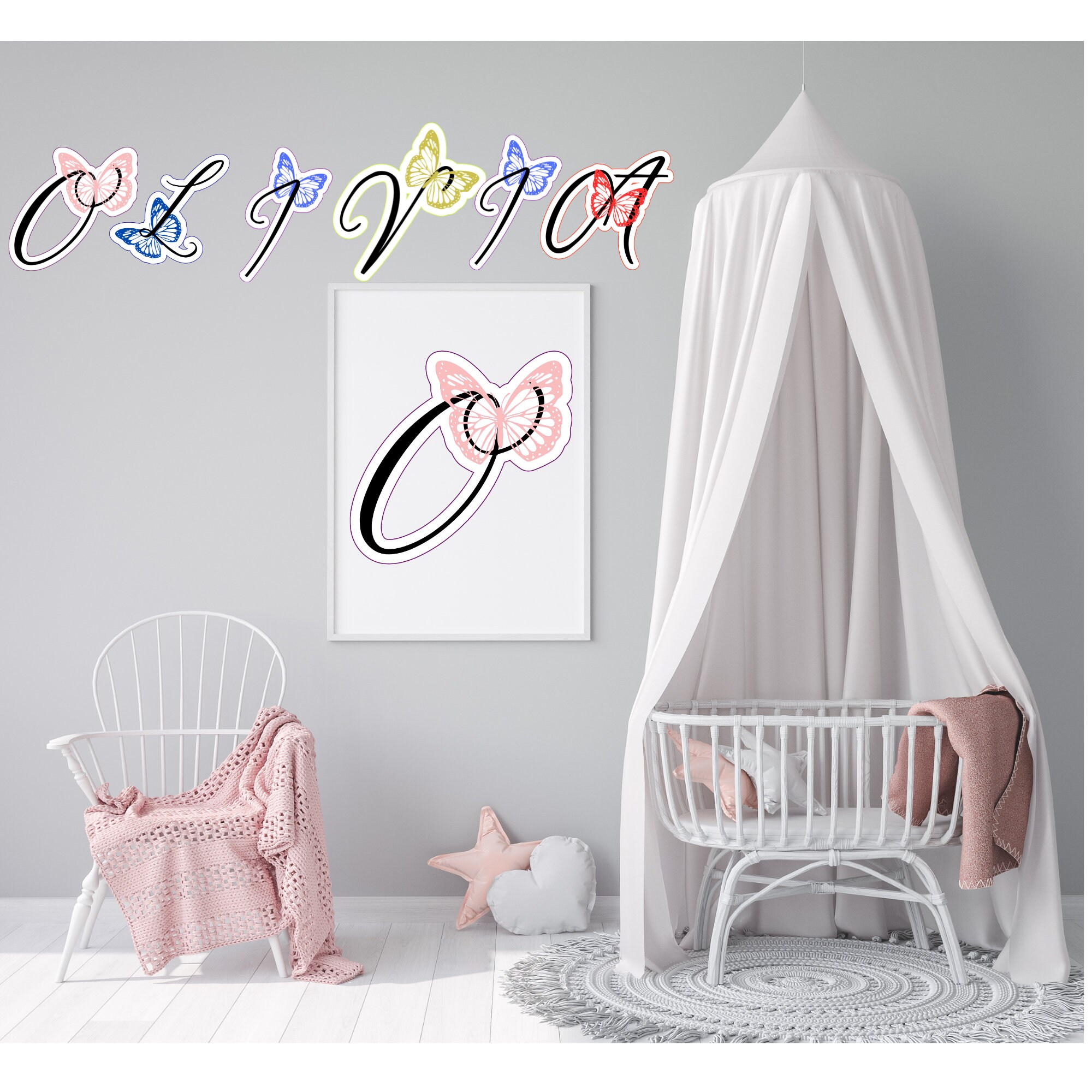 Cursive Alphabet Letter Nursery Room Decor for Cricut Projects ...