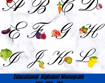 Split Monogram Svg Monogram Frame Svg Monogram Cut File - Etsy