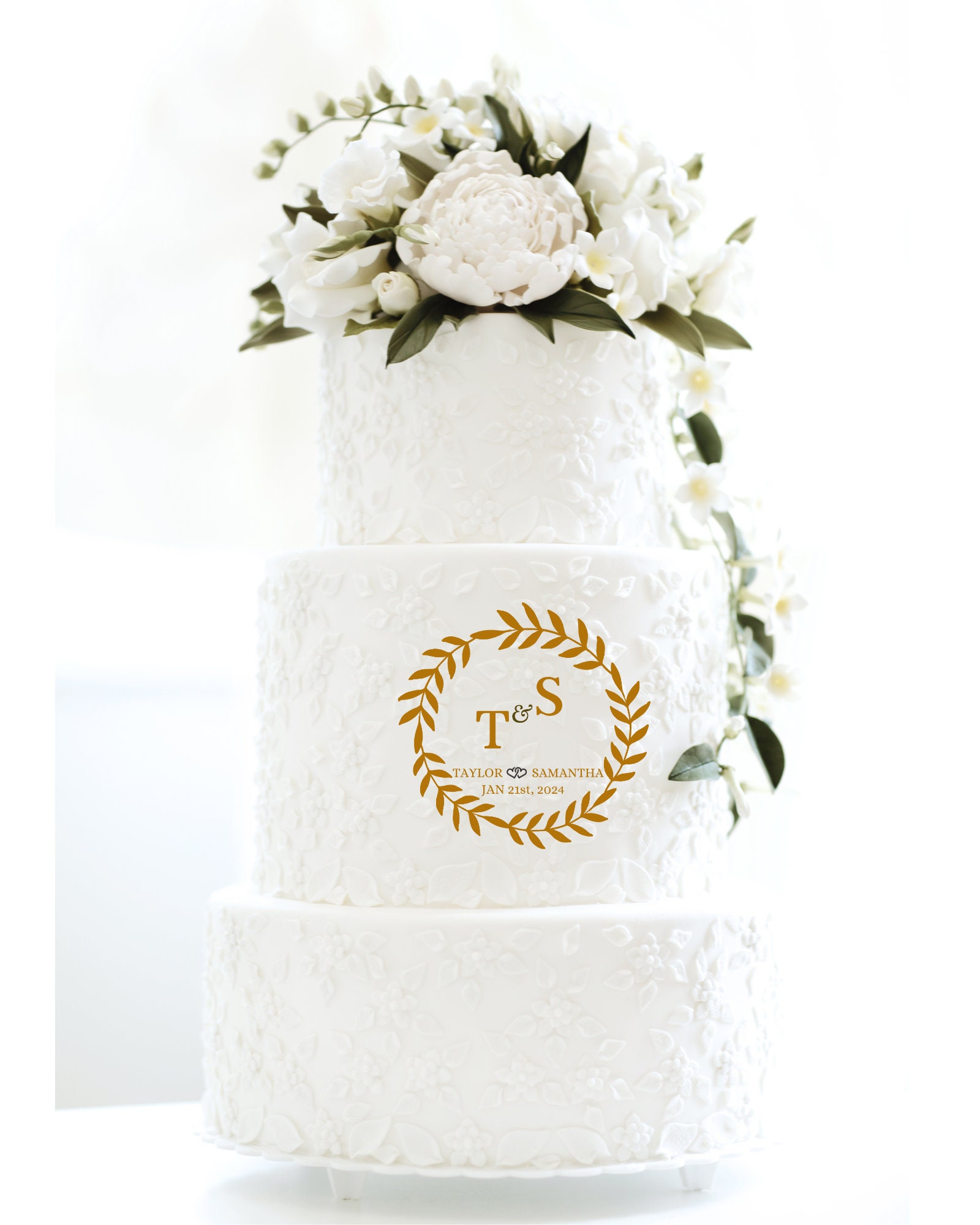 Elegant Custom Wedding Dance Floor Logo Design Personalized Monogram ...