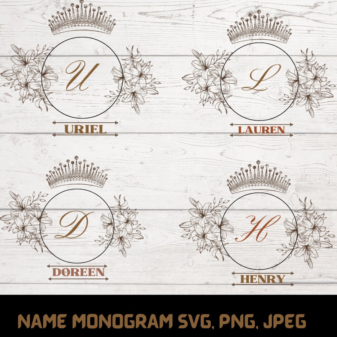Floral Monogram Svg, Monogram Svg, Svg Monogram for Party, Svg Files ...