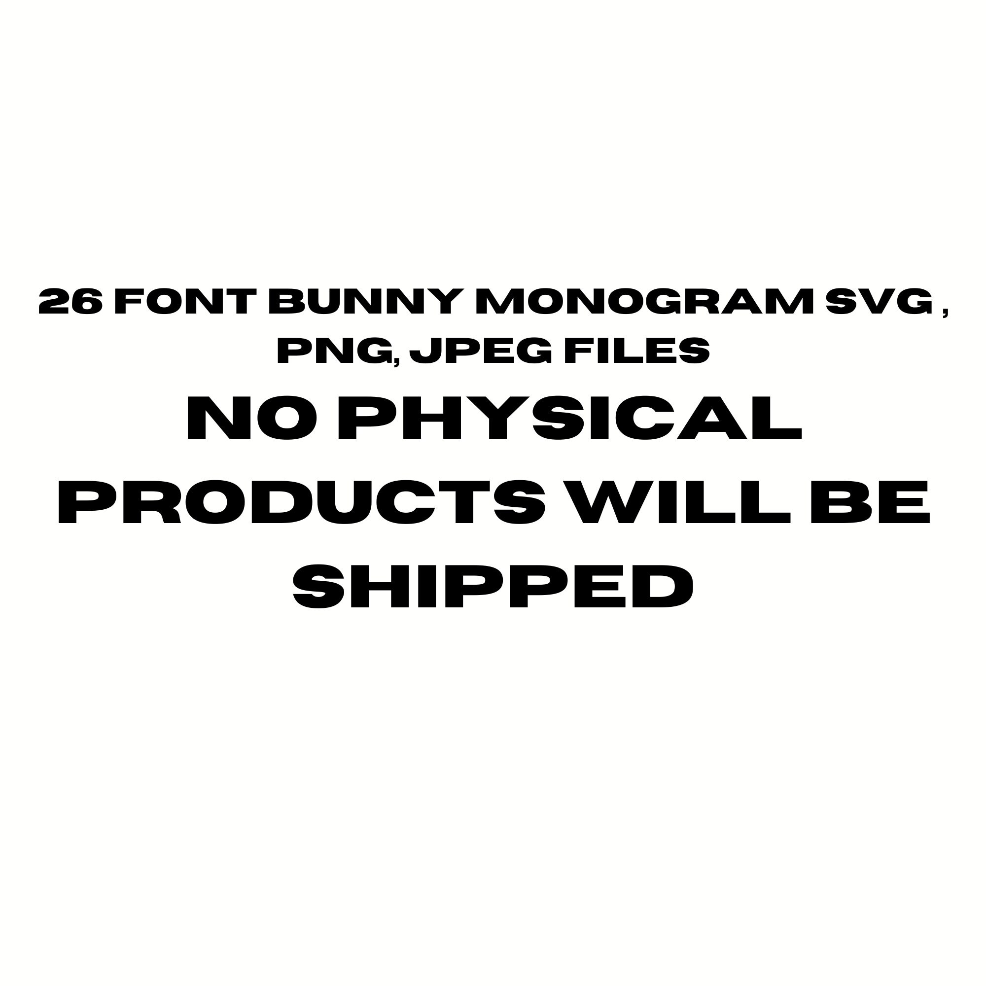 Cricut Bunny Monogram Script Font Vector Graphics for Monogramming Alphabet Monogram Script ...