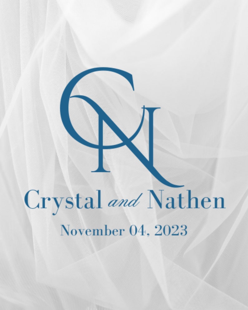 Minimalist Personalized Wedding Dance Floor Logo Monogram Design ...