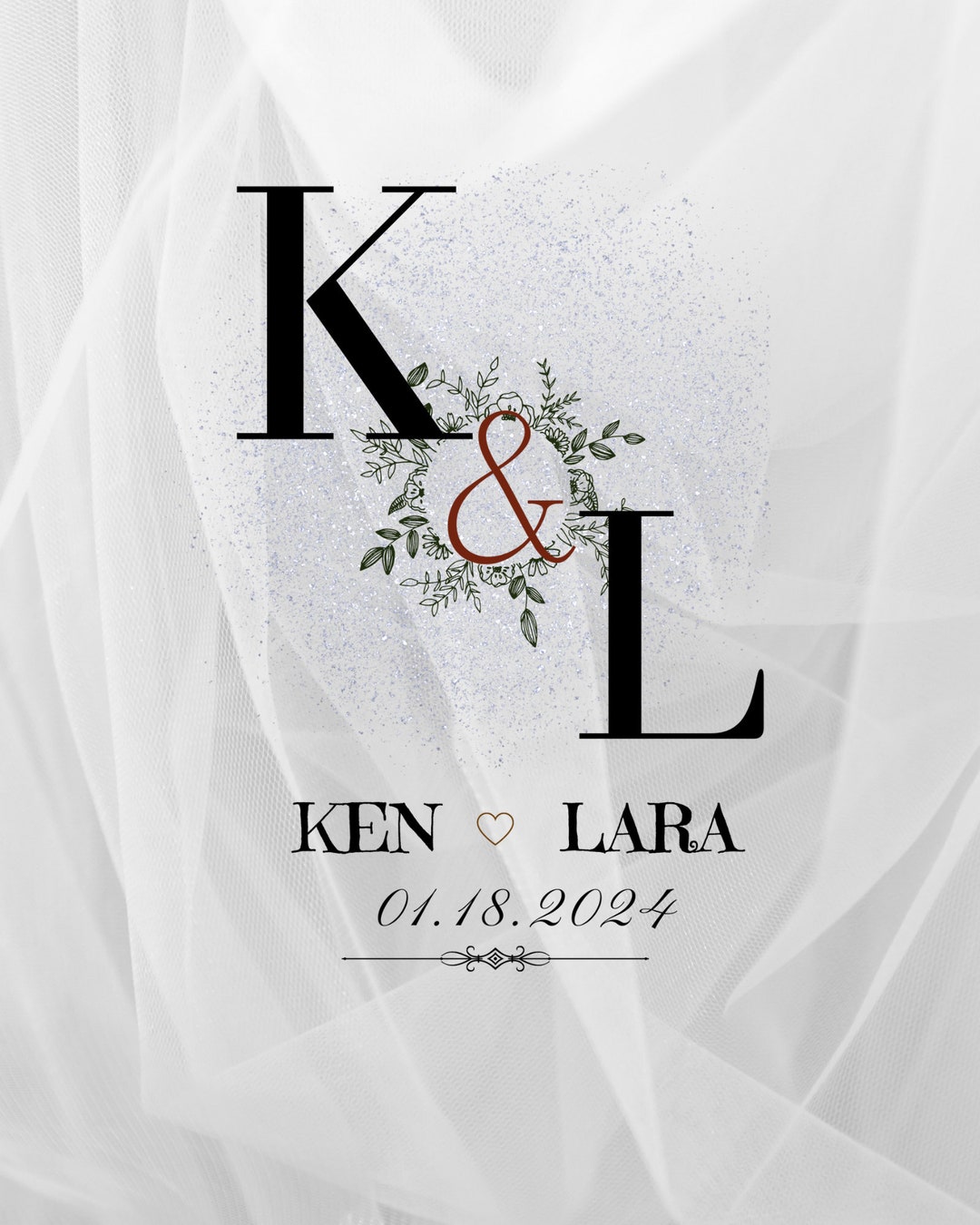 Personalized Dance Floor Monogram Design for Wedding Reception Wedding ...