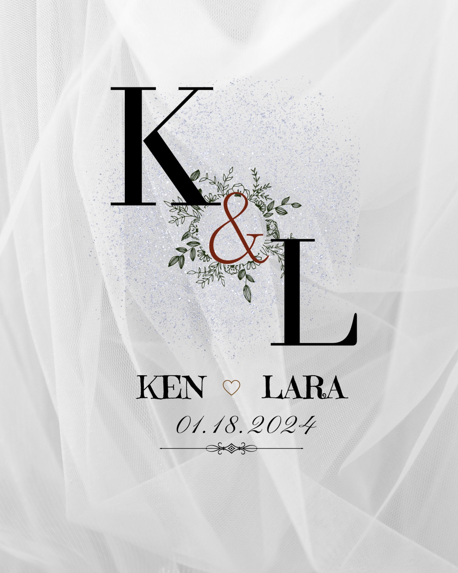 Personalized Dance Floor Monogram Design for Wedding Reception Wedding ...