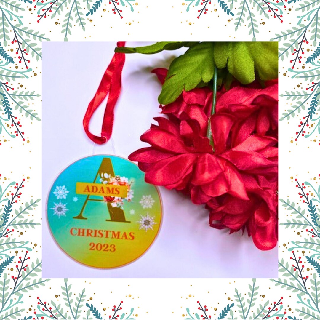 Personalized Christmas Gift With Name Monogram Custom Family Name ...