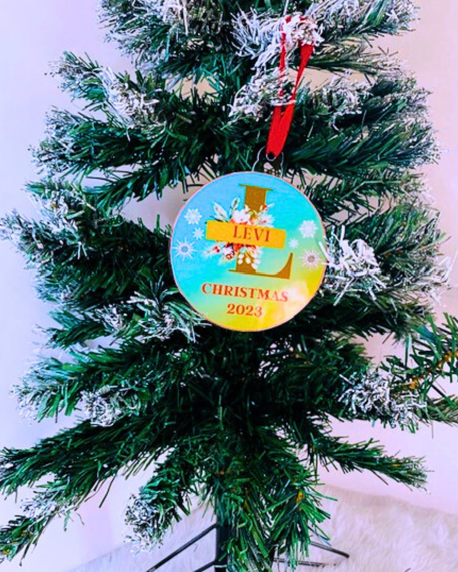 Baby First Christmas Tree Decoration Personalized Gift Customizable ...