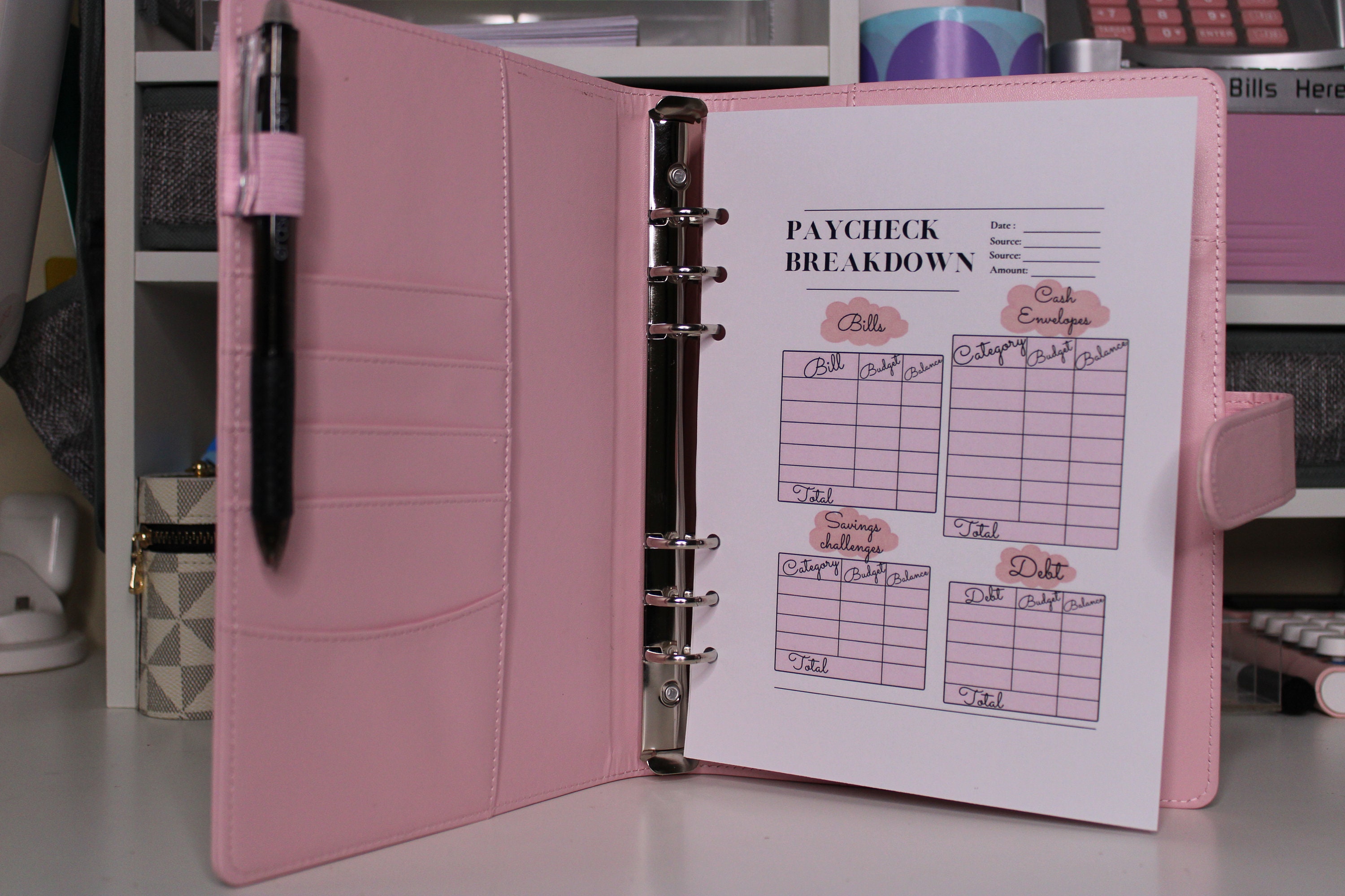 Custom Paycheck Breakdown Budgeting System, Paycheck Management, Binder ...