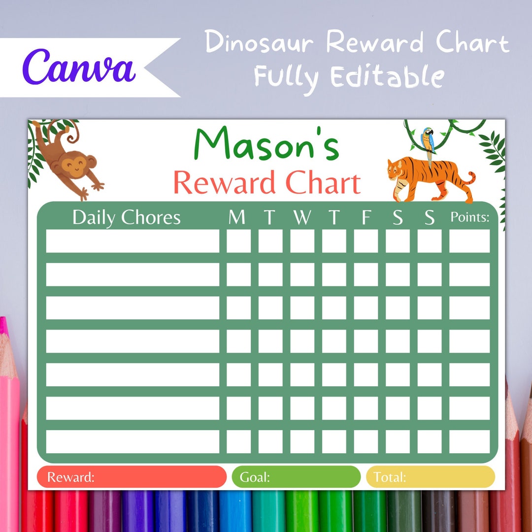 Weekly Chores Checklist Reminders for Kids, Preschool Kindergarten ...