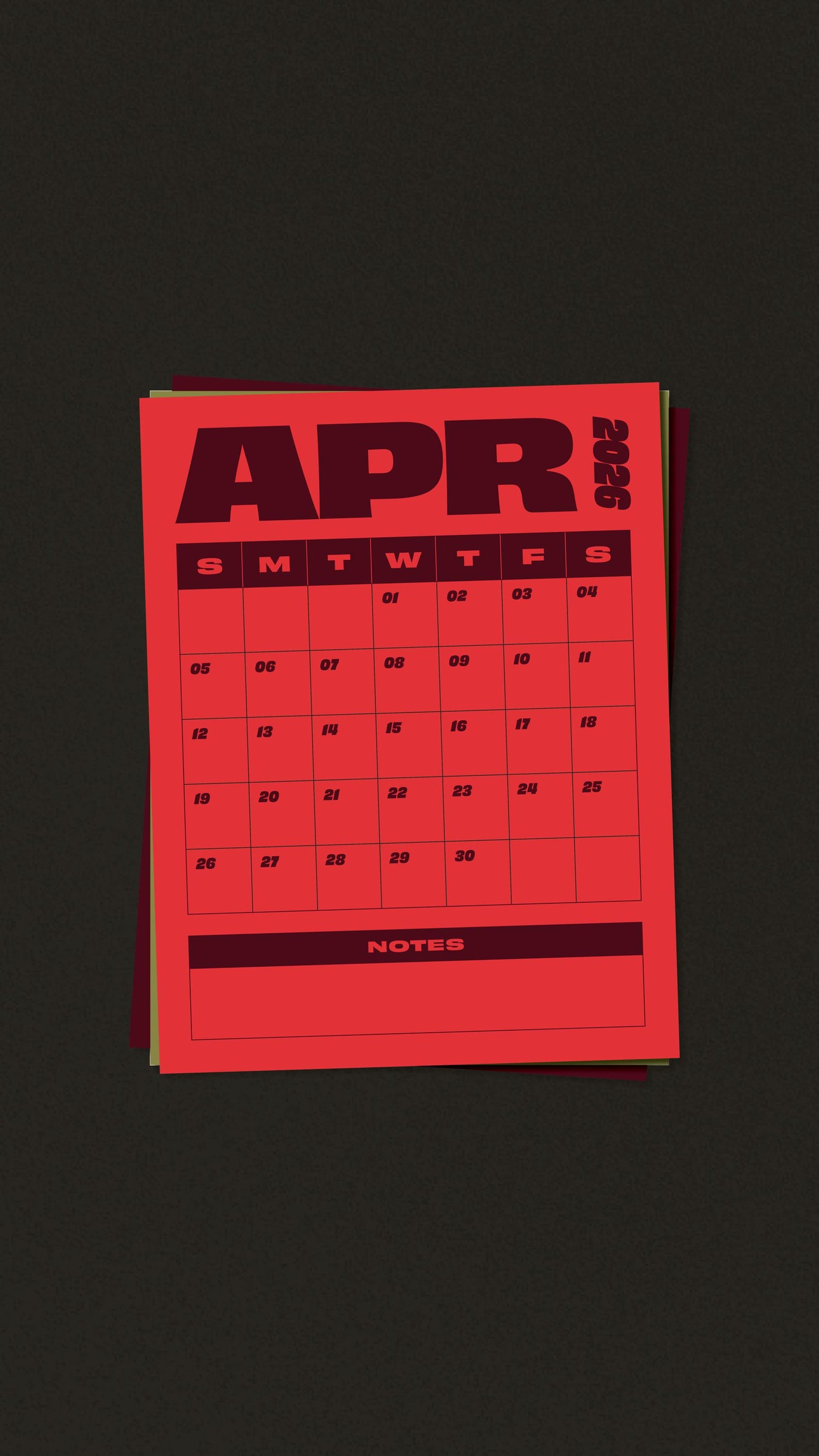 2026 Mid-century Modern Wall Calendar | Printable Monthly Planner (PDF ...