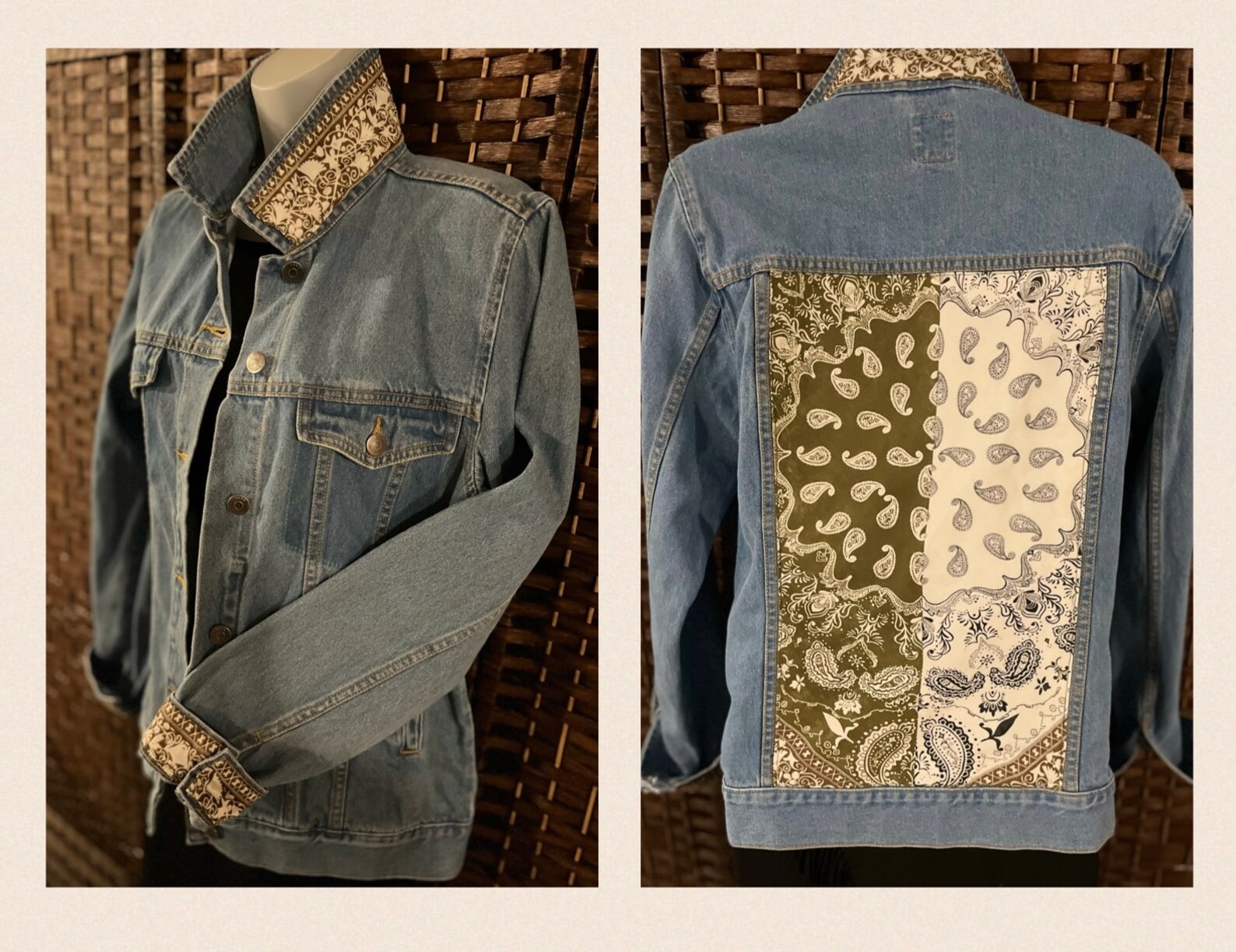 LRG Upcycled Women's Embellished Denim Jacket - Etsy