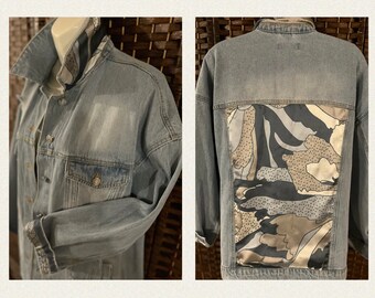 LRG Upcycled Women's Embellished Denim Jacket - Etsy