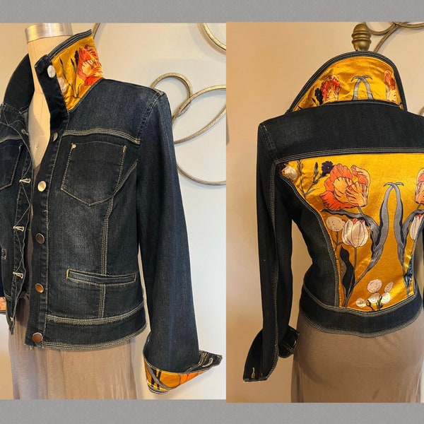 Embellished Denim Jean Jacket - Etsy