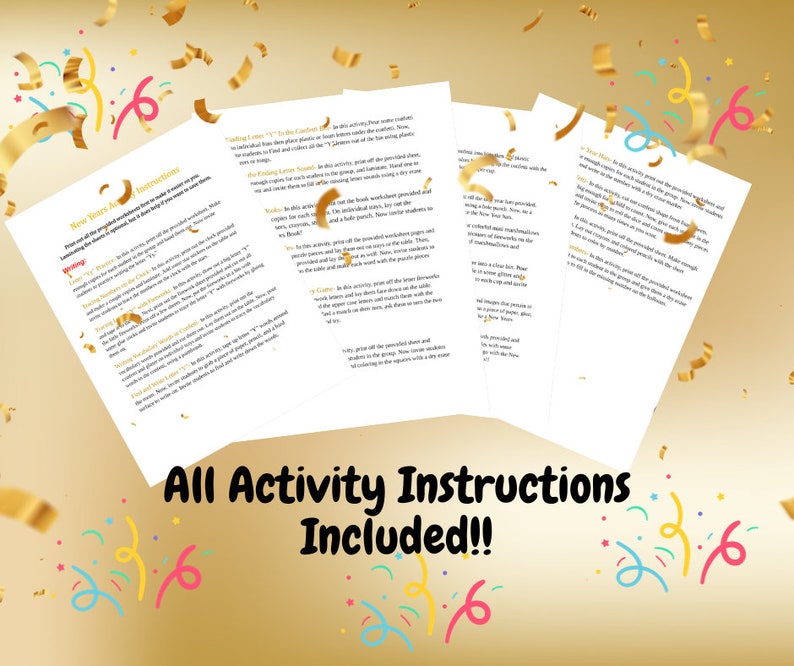 NEW YEARS!! Prek Lesson Plan - Etsy