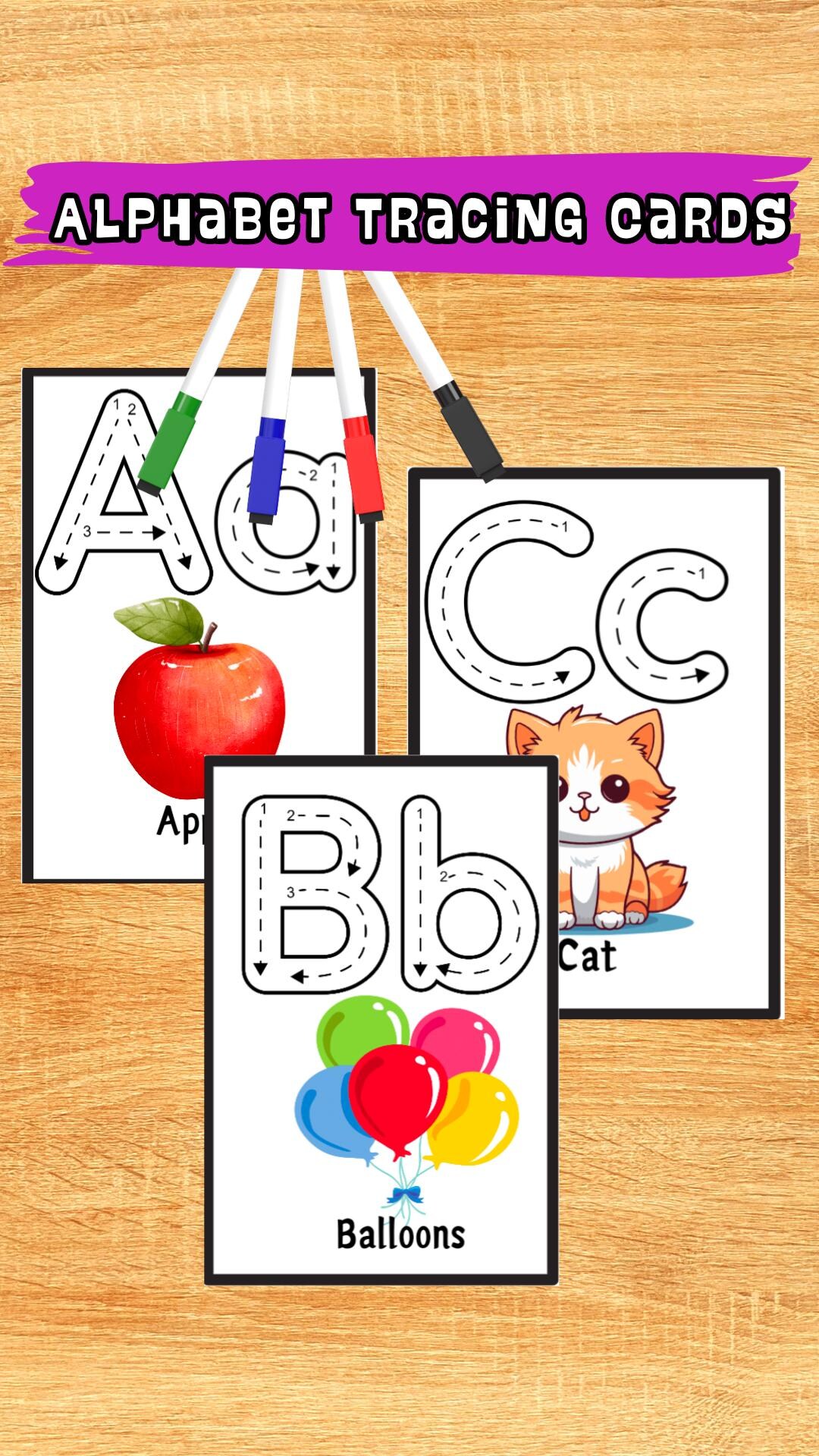 Alphabet Sounds Tracing Cards - Etsy
