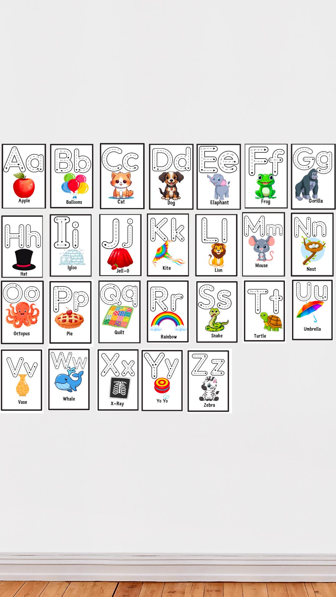 Alphabet Sounds Tracing Cards - Etsy