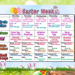 April Lesson Plan Themes for Preschool Activities - Etsy