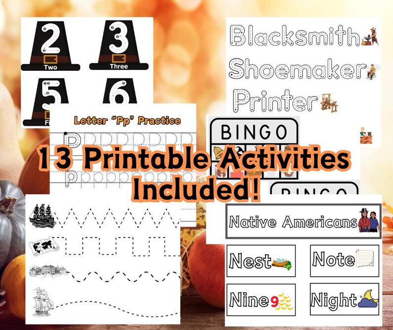 November Preschool Lesson Plans: Thanksgiving & Fall Themes (printable ...