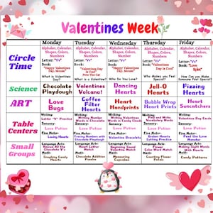Valentines! Week Lesson Plan! - Etsy