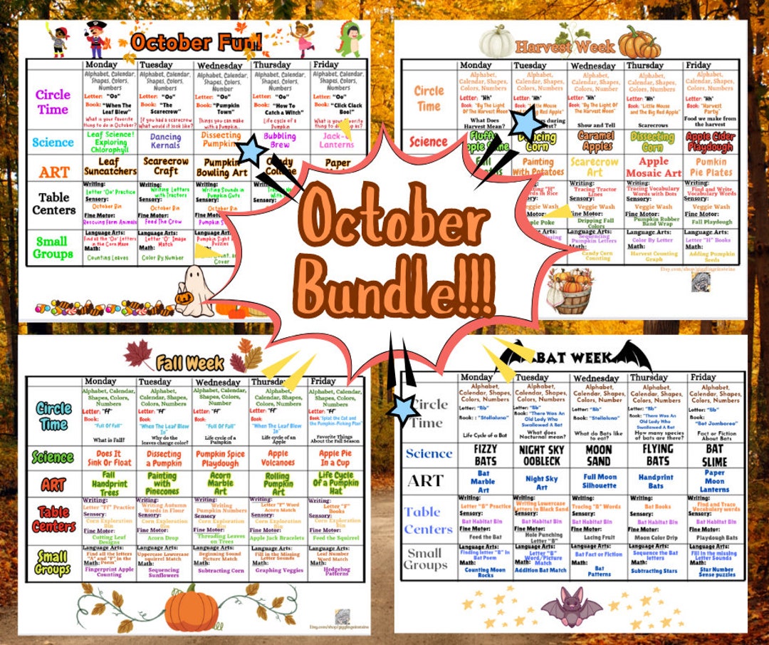 Printable Fall-themed Activity Pack for Preschoolers! Print-and-go ...