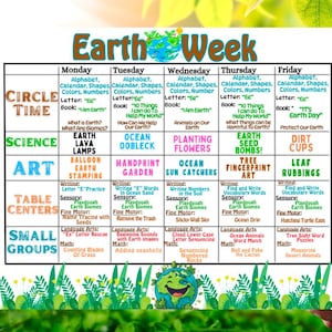 April Lesson Plan Themes for Preschool Activities - Etsy