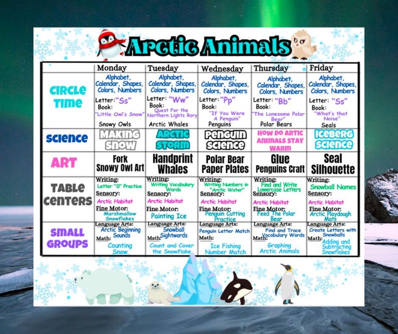 Arctic Animals! Educational Learning Activities for Preschoolers! - Etsy