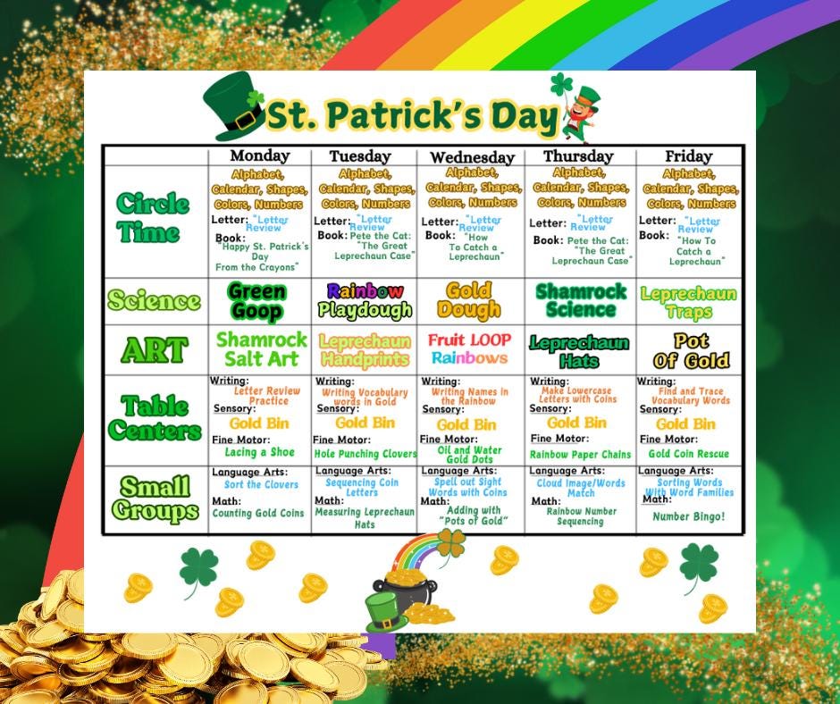 March Lesson Plan Bundle!! 4 Weeks of Educational Activities!! - Etsy