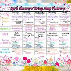 April Lesson Plan Themes for Preschool Activities - Etsy