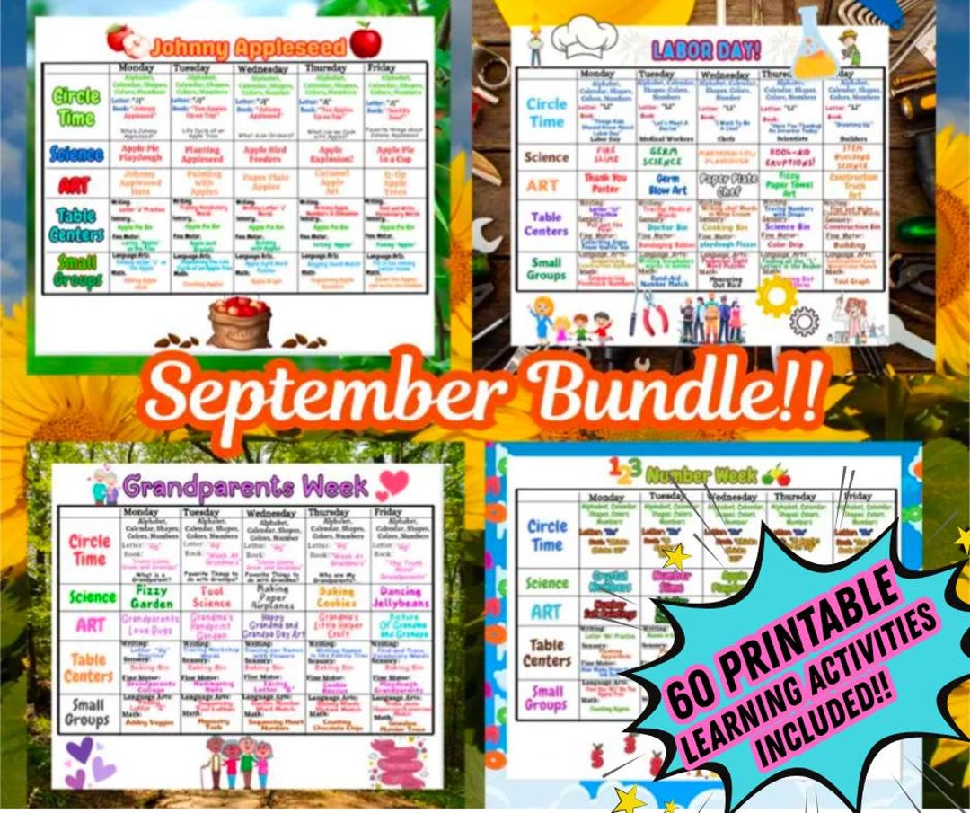 September Lessons and Activities for Preschool and Kindergarten!!! - Etsy
